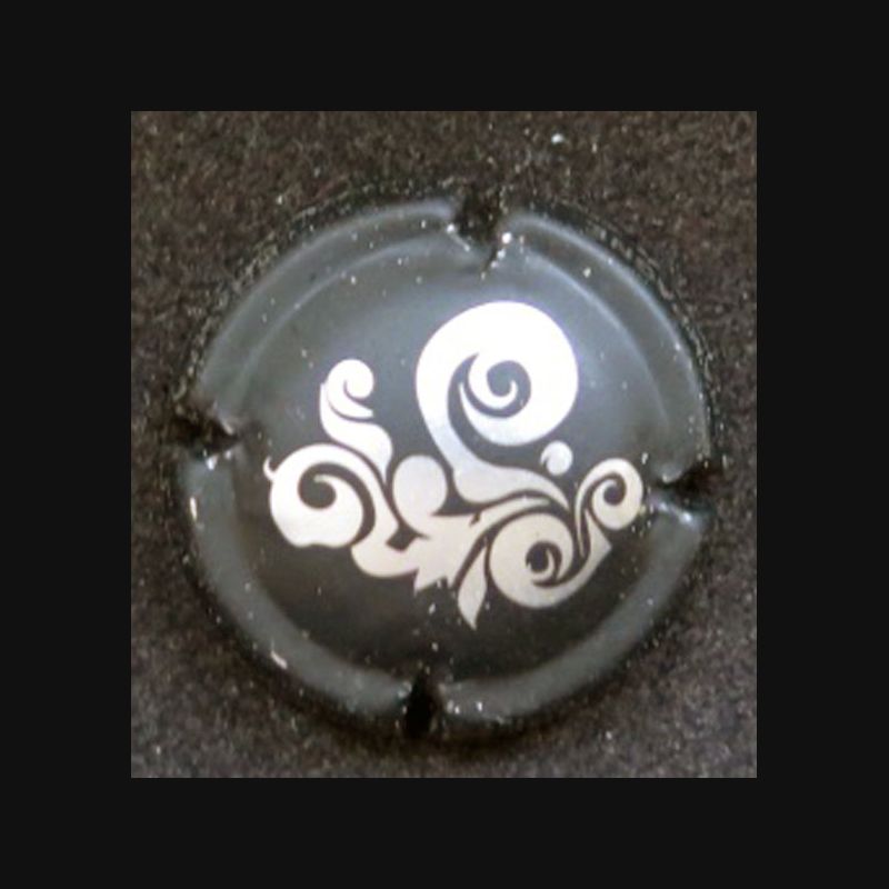 Capsule Muselet de champagne générique n° 881c Argent et noir