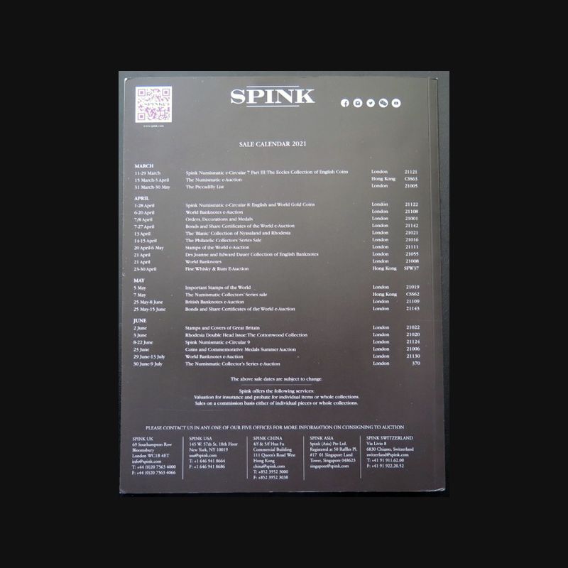 SPINK : catalogue issue 39 Spring 2021 96 pages