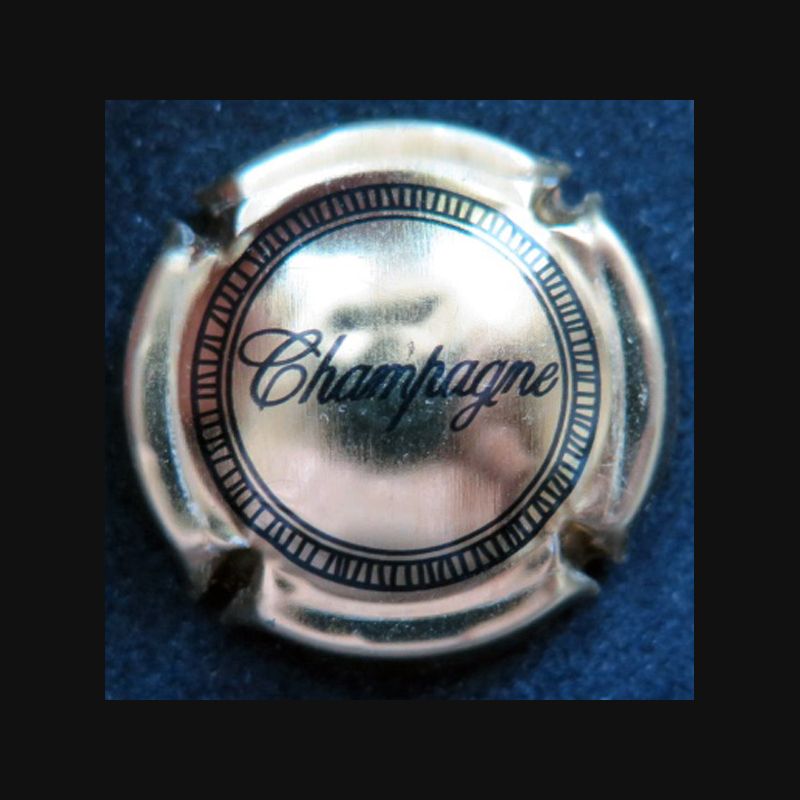 Capsule Muselet de bouteille de champagne générique n° 560 Or et noir