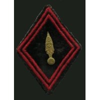 LOSANGE M 45 : Ecusson officiers Génie hors unités grenade métal INDO