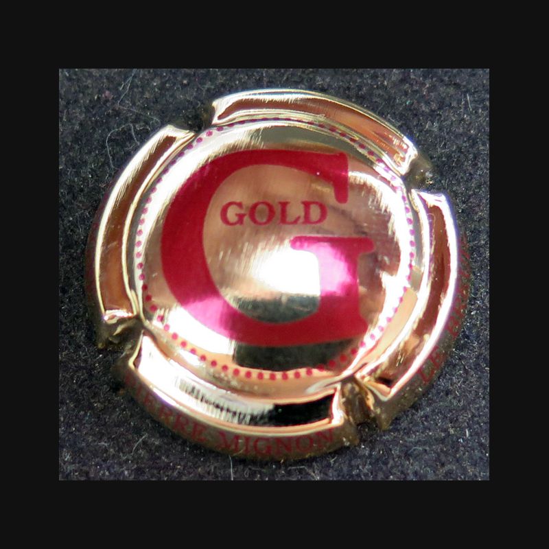 Capsule Muselet de champagne MIGNON Gold n° 217 2022 rouge et or