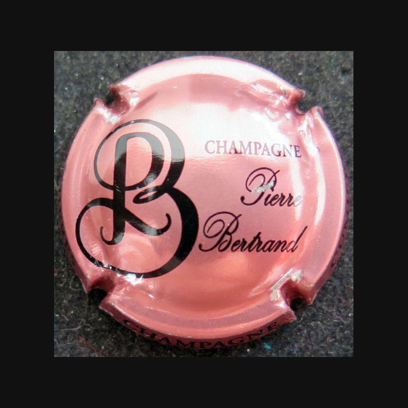 Capsule Muselet de champagne BERTRAND Pierre n° 35 Rosé et noir