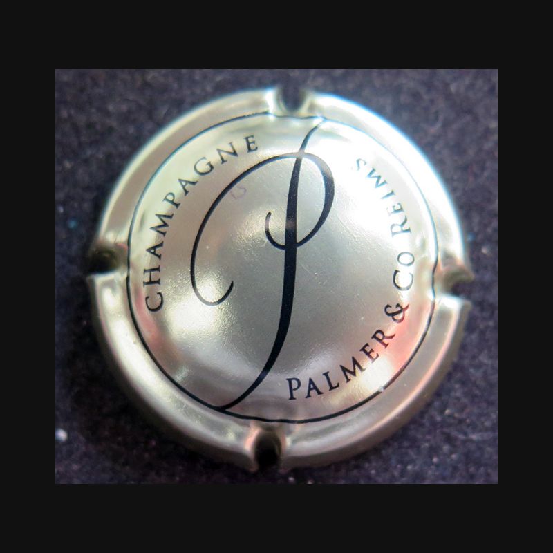 Capsule Muselet de champagne PALMER & C° n°18h or pâle et noir