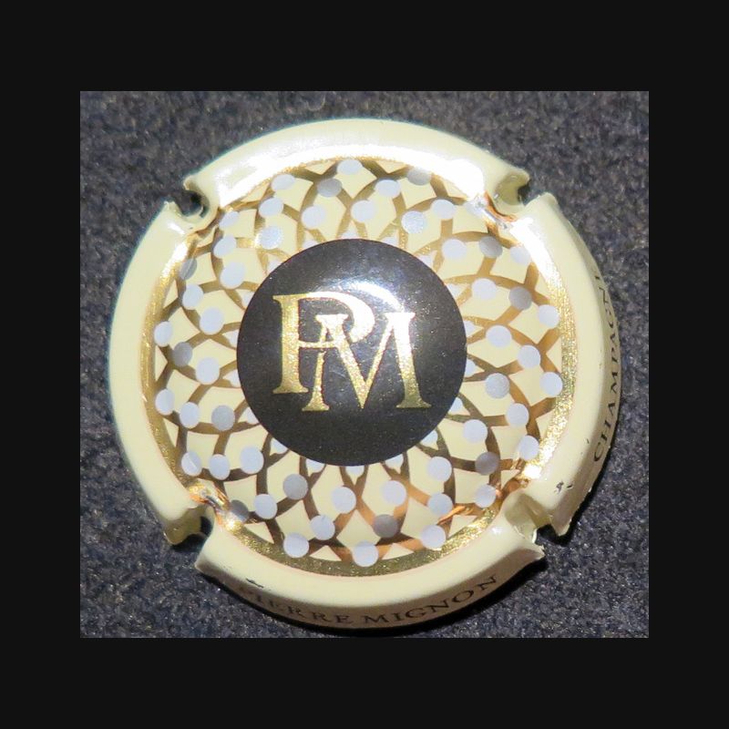 Capsule Muselet de champagne MIGNON Pierre PM n° 219a contour crème