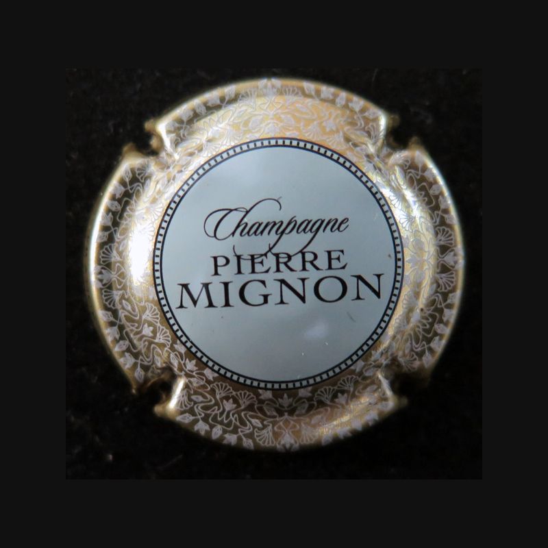 Capsule Muselet de champagne MIGNON Pierre n° 151h crème, contour or