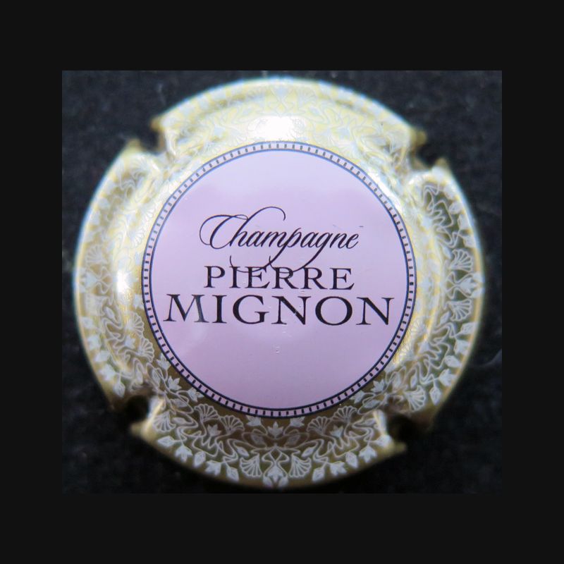 Capsule Muselet de champagne MIGNON Pierre n° 151i rose contour or