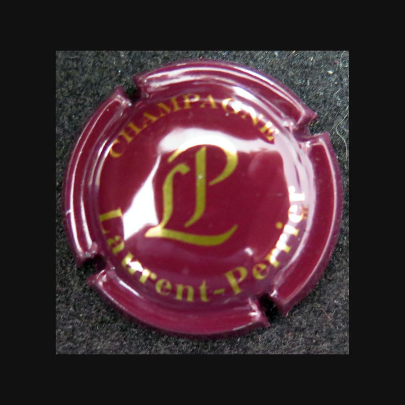 Capsule Muselet de champagne Laurent-Perrier n° 47 violet foncé et or