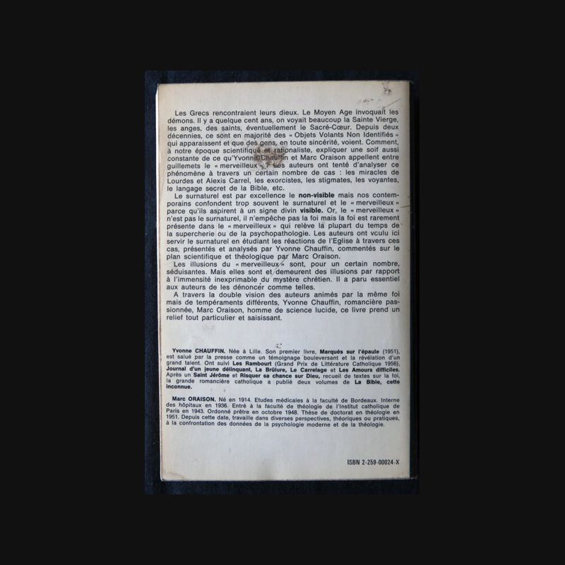 Le tribunal du merveilleux de Yvonne Chauffin & Marc Oraison Plon