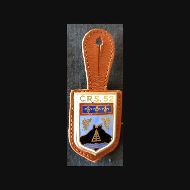 CRS 52 : insigne de la CRS n° 52 Sancerre, fabrication Drago Paris