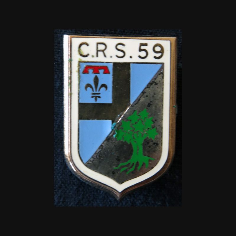 CRS 59 : insigne CRs n°59 de Ollioules , fabrication Drago Paris