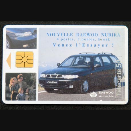 Carte téléphonique télécarte 50 unités Nouvelle Daewoo Nubira