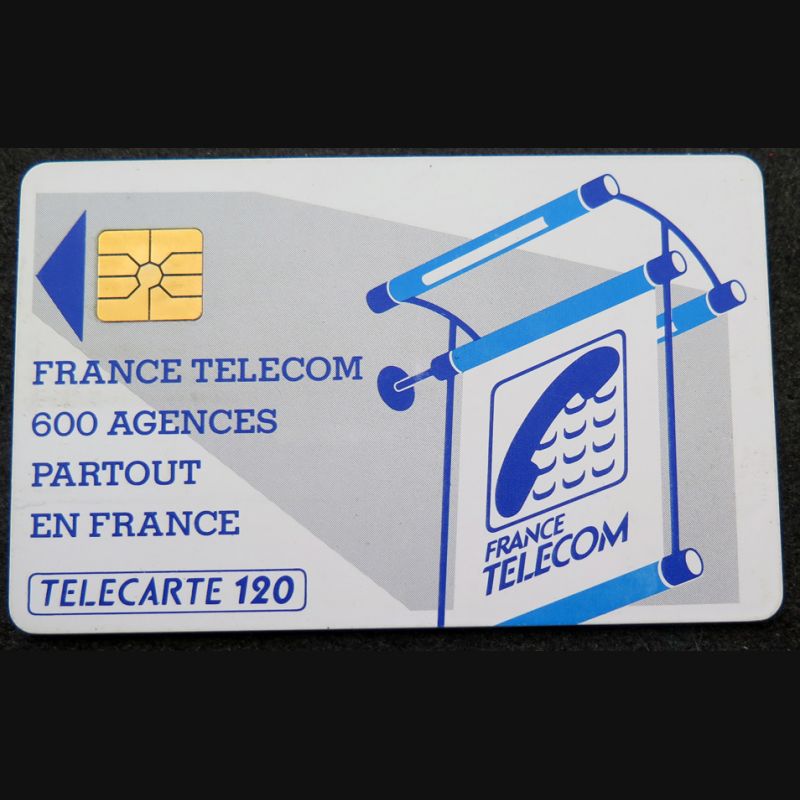 Carte téléphonique télécarte 120 unités France Telecom 600 Agences partout en France