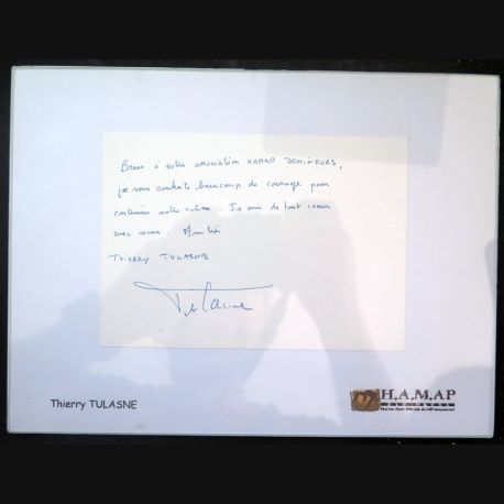 Dédicace originale de Thierry Tulasne, entraineur et joueur de tennis ...