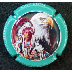 Capsule Muselet champagne MIGNON Pierre n° 179b contour vert Pow Wow