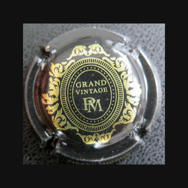 Capsule Muselet champagne MIGNON Pierre n° A4a Noir et or Grand Vintage