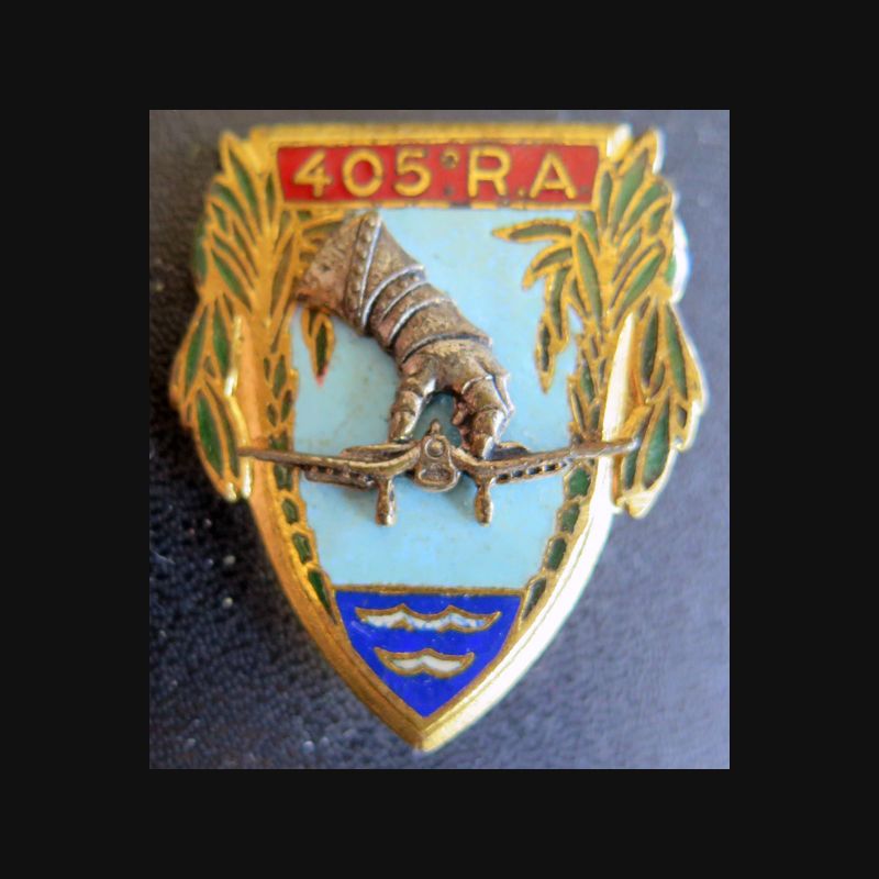 405° régiment d'artillerie Drago H. 320 palmier écu avion gant