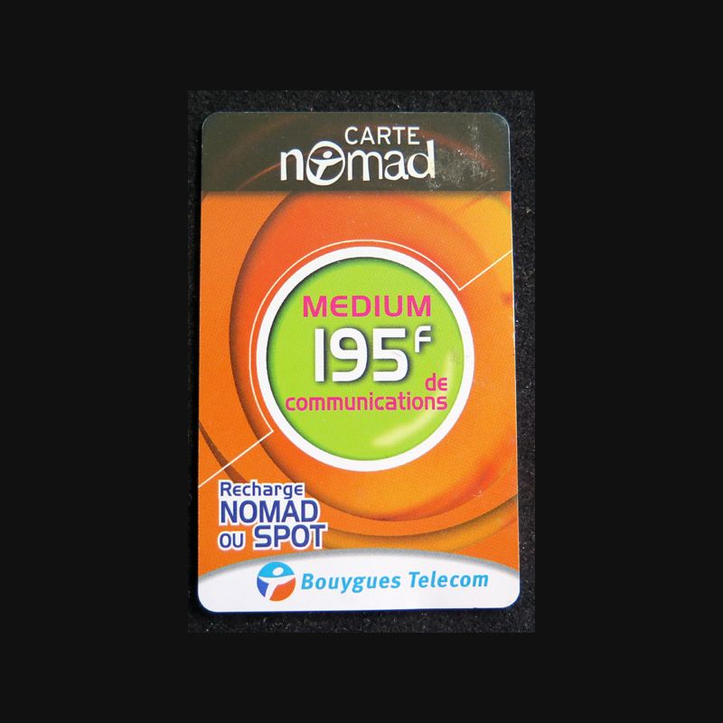 Carte téléphonique Bouygues Telecom carte Nomad Médium 195 F