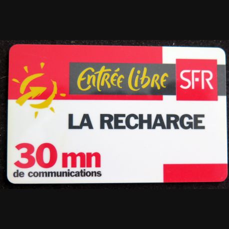 Carte téléphonique La recharge SFR 30 minutes