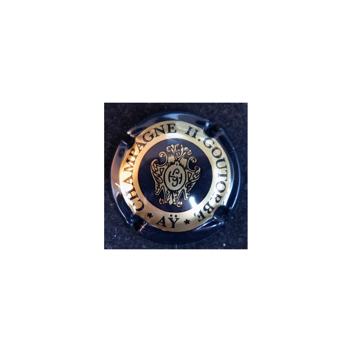 Capsule Muselet de bouteille de champagne GOUTORBE Henri n° 4 Bleu noir