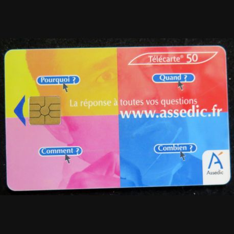 Carte téléphonique télécarte 50 ASSEDIC