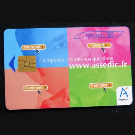 Carte téléphonique télécarte 50 ASSEDIC