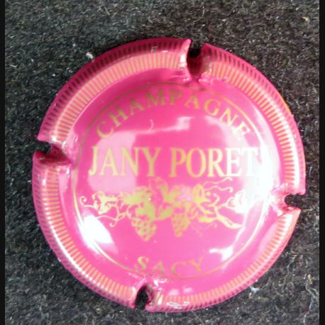 Capsule Muselet de bouteille de champagne PORET Jany n° 11a rose et or ...