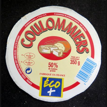 Dessus de boite de fromage Coulommiers