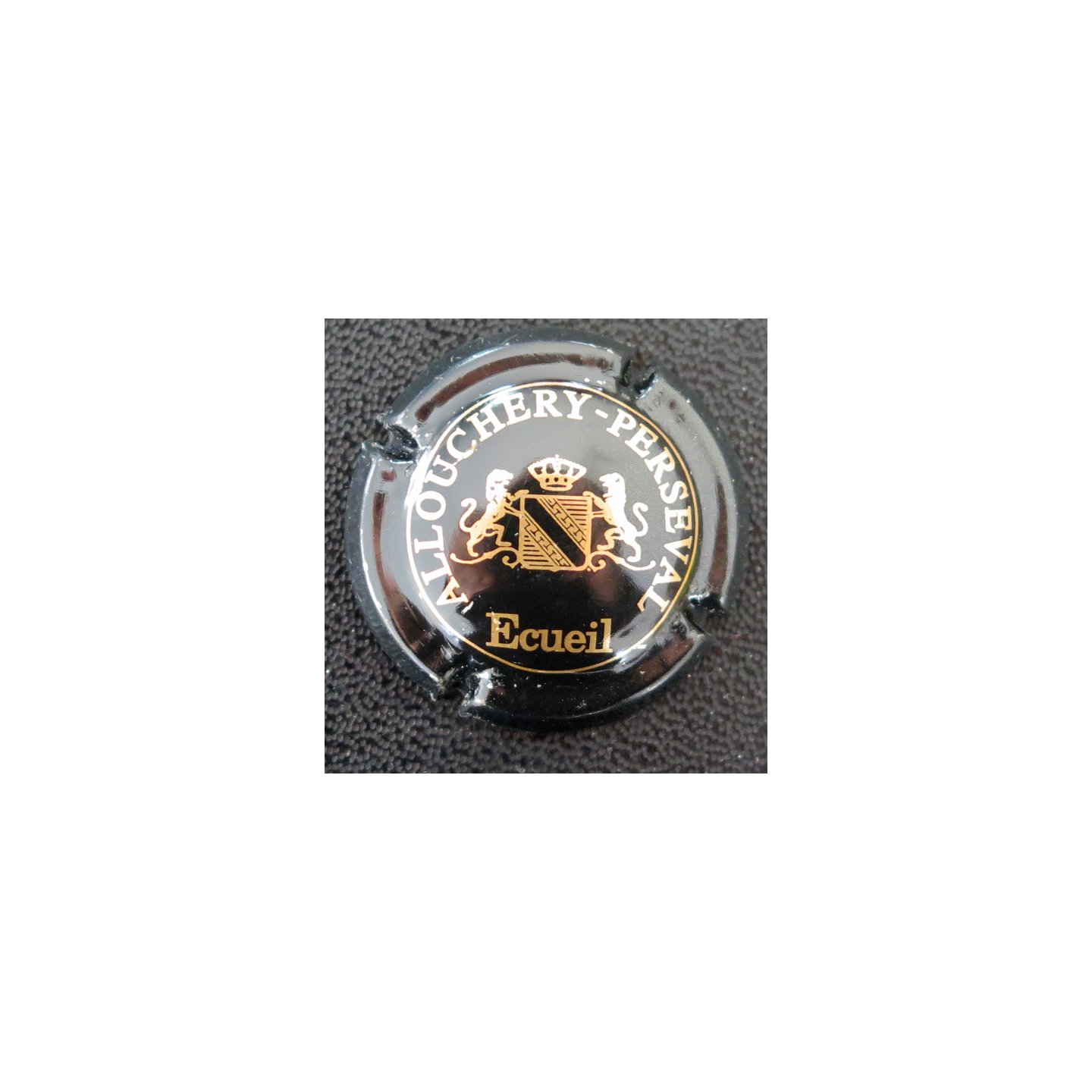 Capsule Muselet de bouteille de champagne ALLOUCHERY-PERSEVAL n° 2 Noir ...