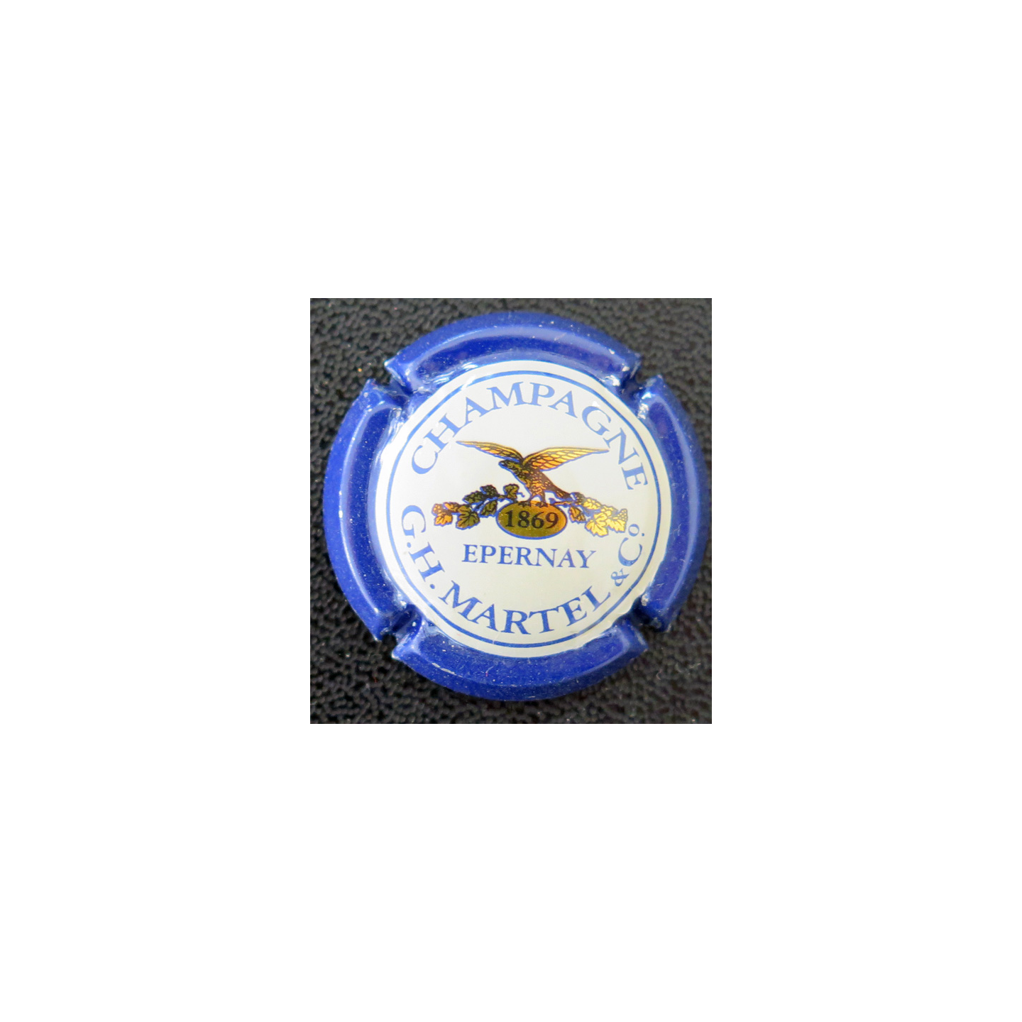 Capsule Muselet de bouteille de champagne MARTEL G. H. et C° n° 19 Bleu ...