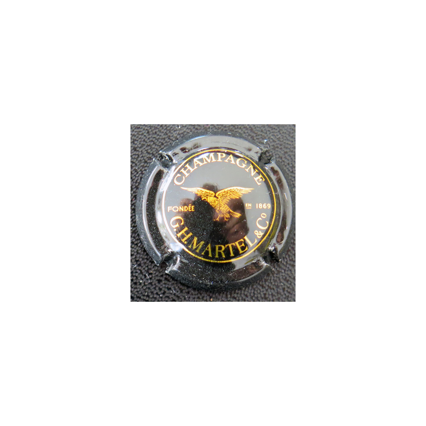 Capsule Muselet de bouteille de champagne MARTEL G. H. et C° n° 26 Noir ...