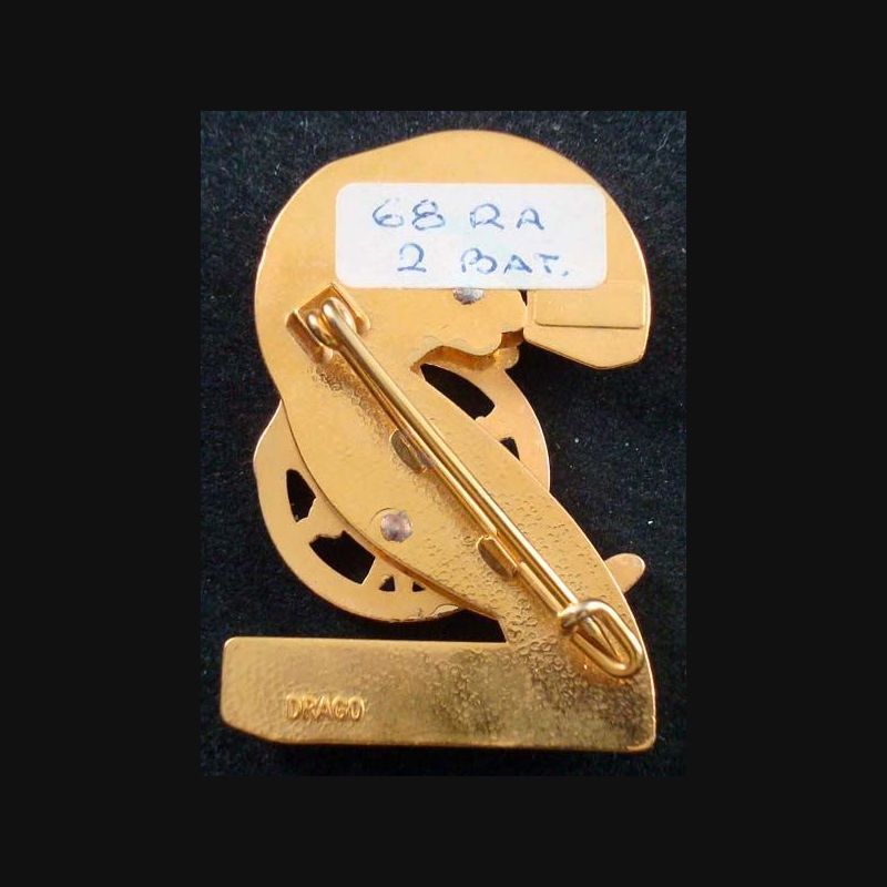 Insigne de la 2° batterie du 68° régiment d'artillerie Drago