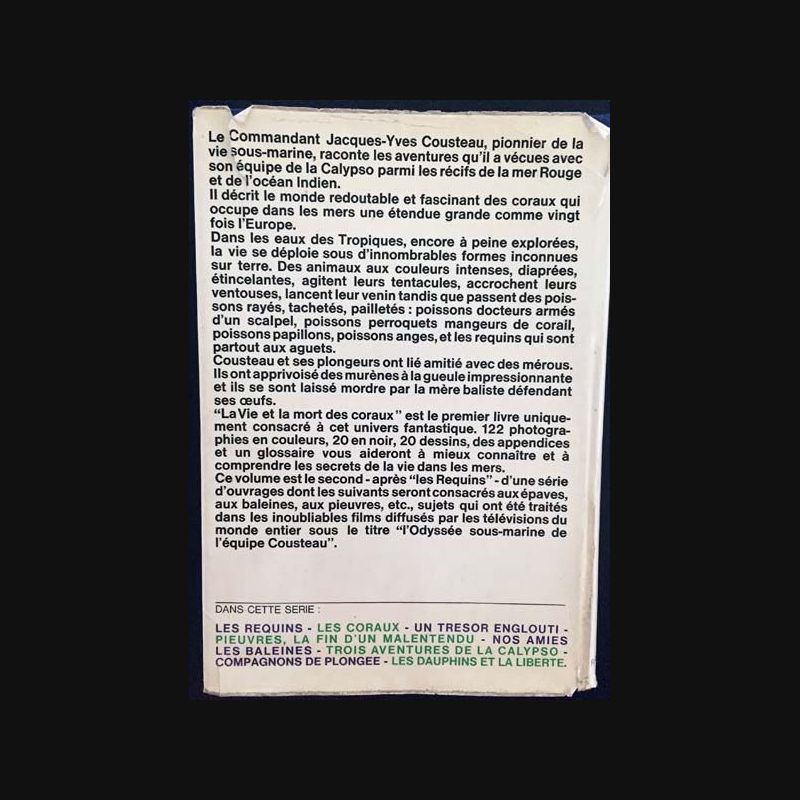 La vie et la mort des coraux de Jacques-Yves Cousteau & Philippe Diolé