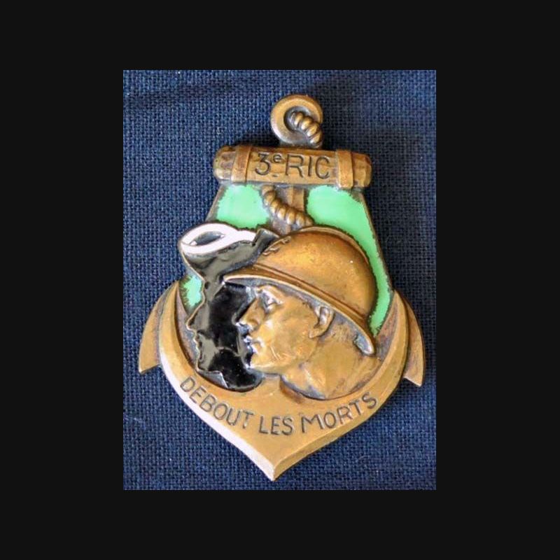Insigne du 3° régiment d'infanterie coloniale RIC H. 398 DOM