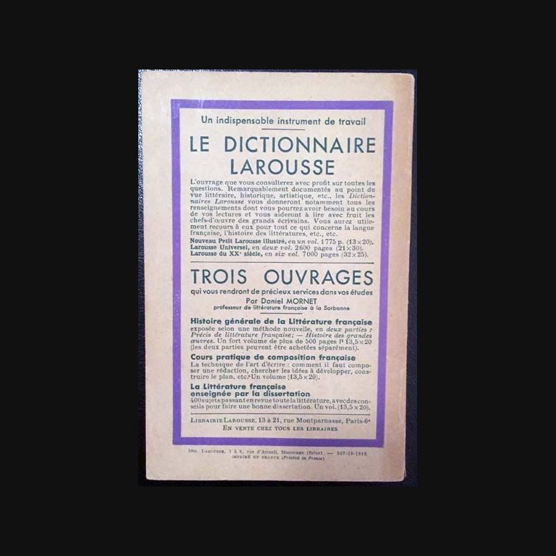 Le rouge et le noir Tome I de Stendhal Édition Classiques Larousse