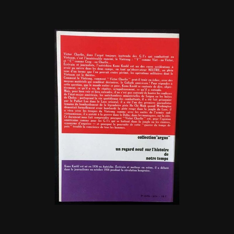 Victor Charlie, Vietcong de Kuno Knöbl aux éditions Flammarion