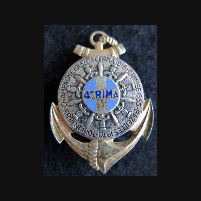 Insigne 4° régiment d'infanterie de Marine Andor 6680 en émail