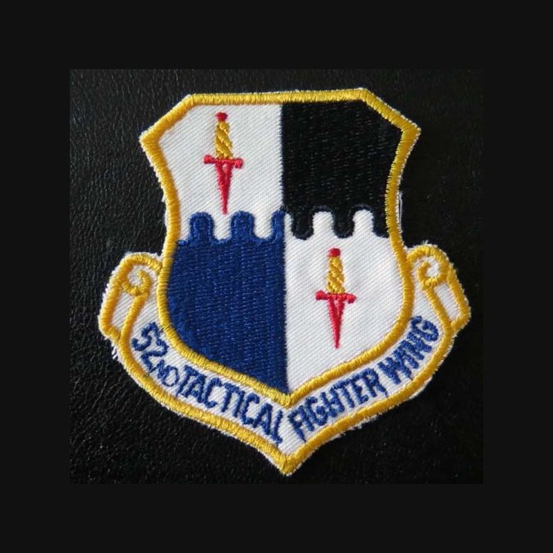 Insigne tissu US 52° tactical fighter wing US patch hauteur 8 cm