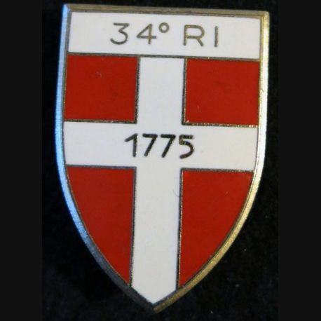 34° régiment d'infanterie 1775 Drago Paris G. 2689 écu croix blanche